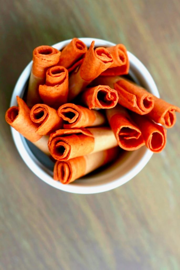 Spiced Sweet Potato Apple Fruit Leather - Savory Lotus