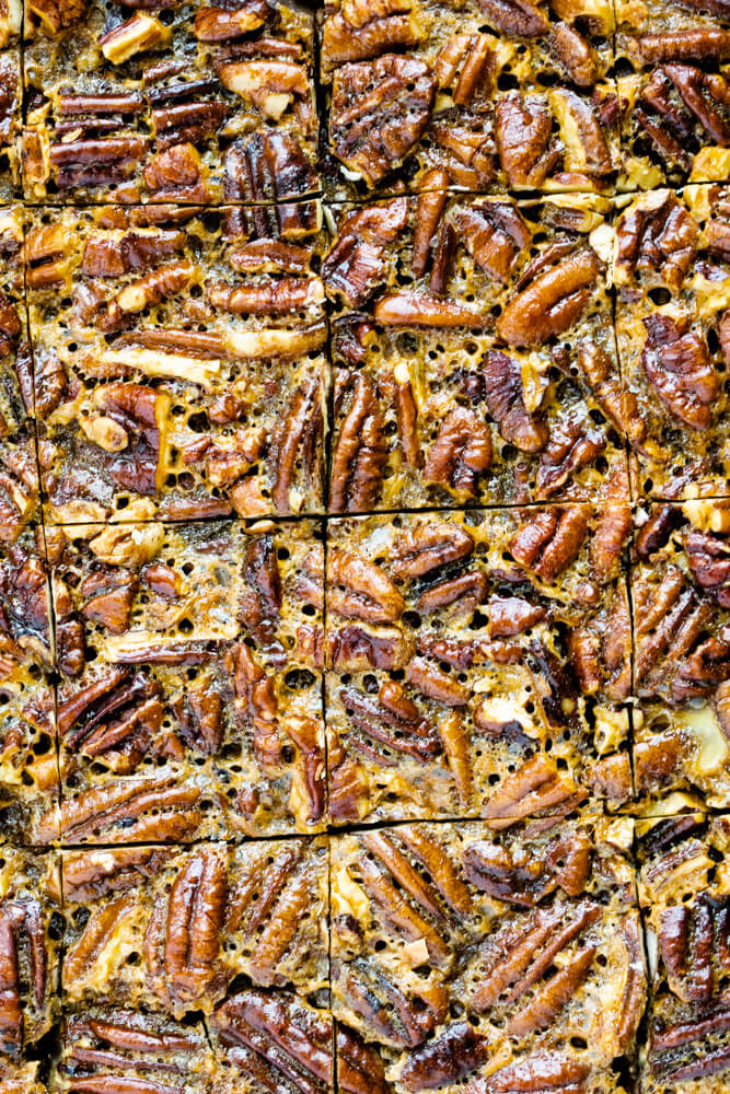 Pecan Pie Bars (gluten free) - Savory Lotus