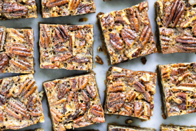 Pecan Pie Bars (gluten free) - Savory Lotus
